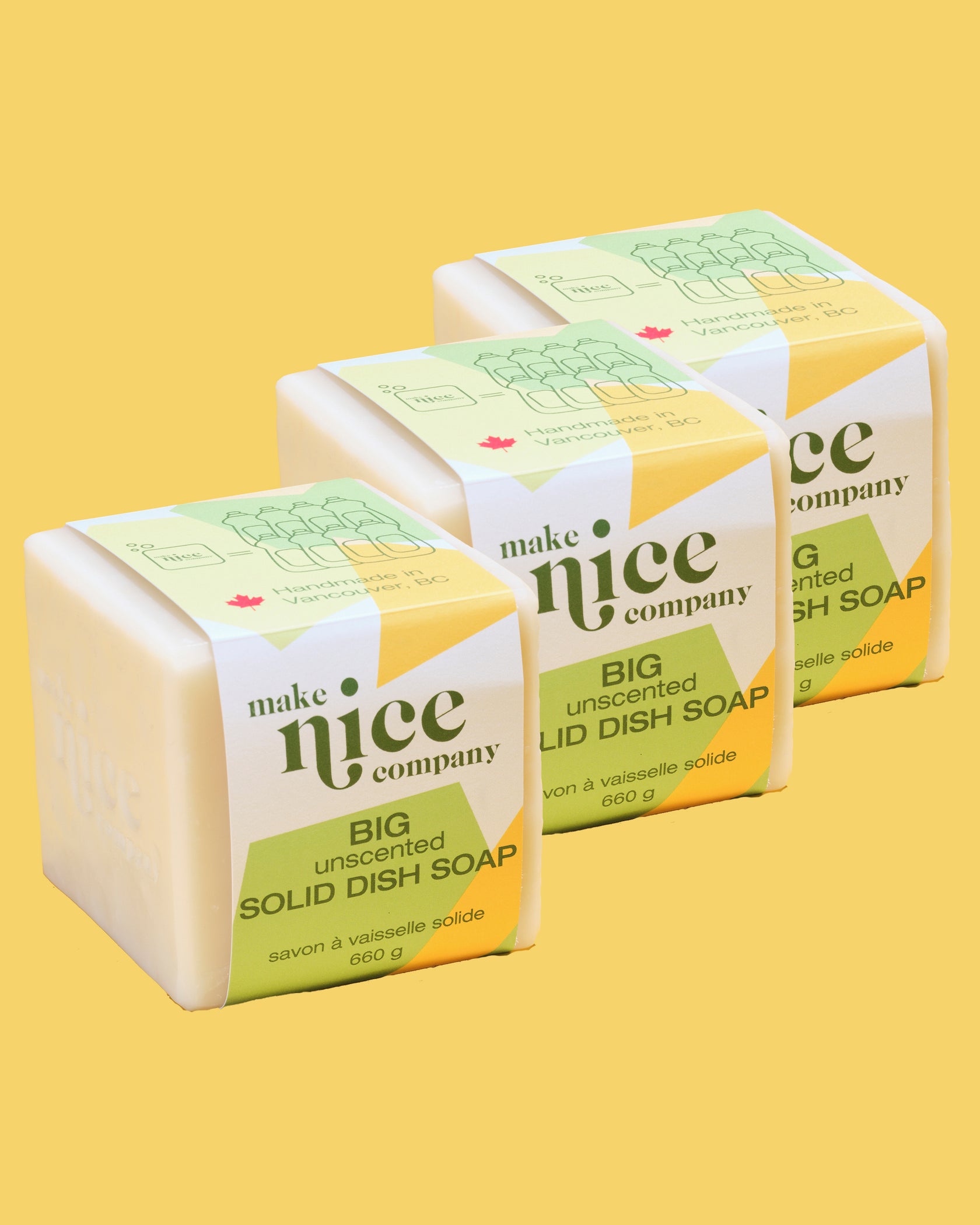 BIG Solid Dish Soap - zero waste & vegan dish soap cube – Make Nice Company